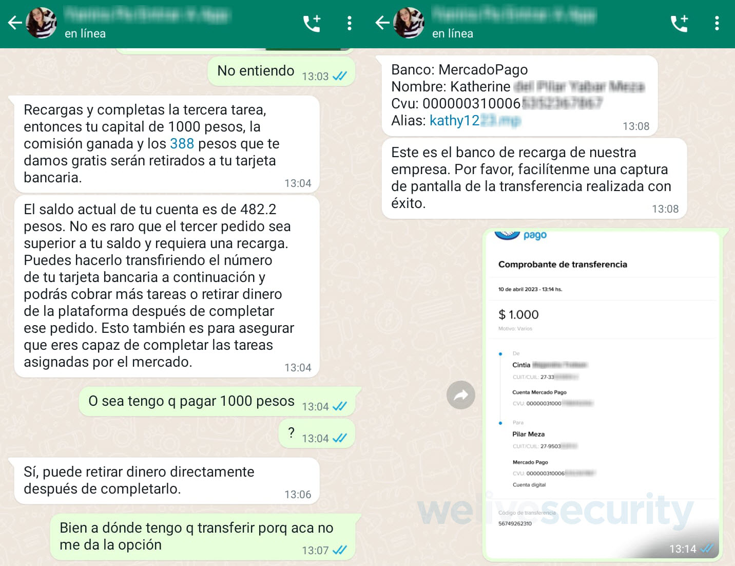 La estafa de la falsa oferta de empleo haciéndose pasar por Mercado Libre